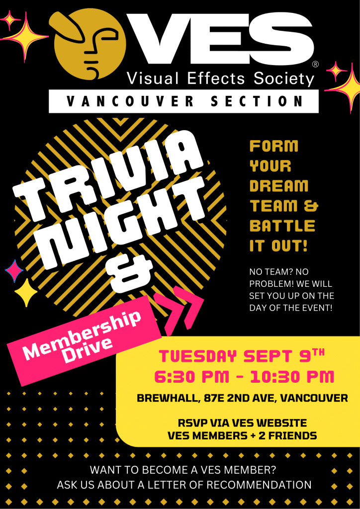 VES Vancouver Pub Night Trivia - 3rd Edition - Visual Effects Society